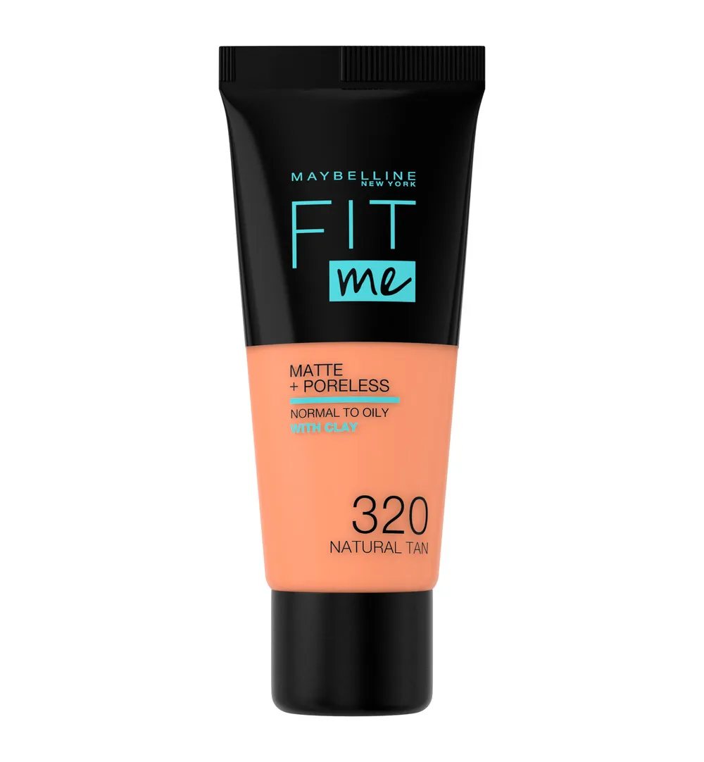 Maybelline New York Fit Me matte & poreless foundation 320 natural tan ...